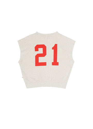 Jenest | Joey Sleeveless Sweater Grey Melange | MiniMarkt Store